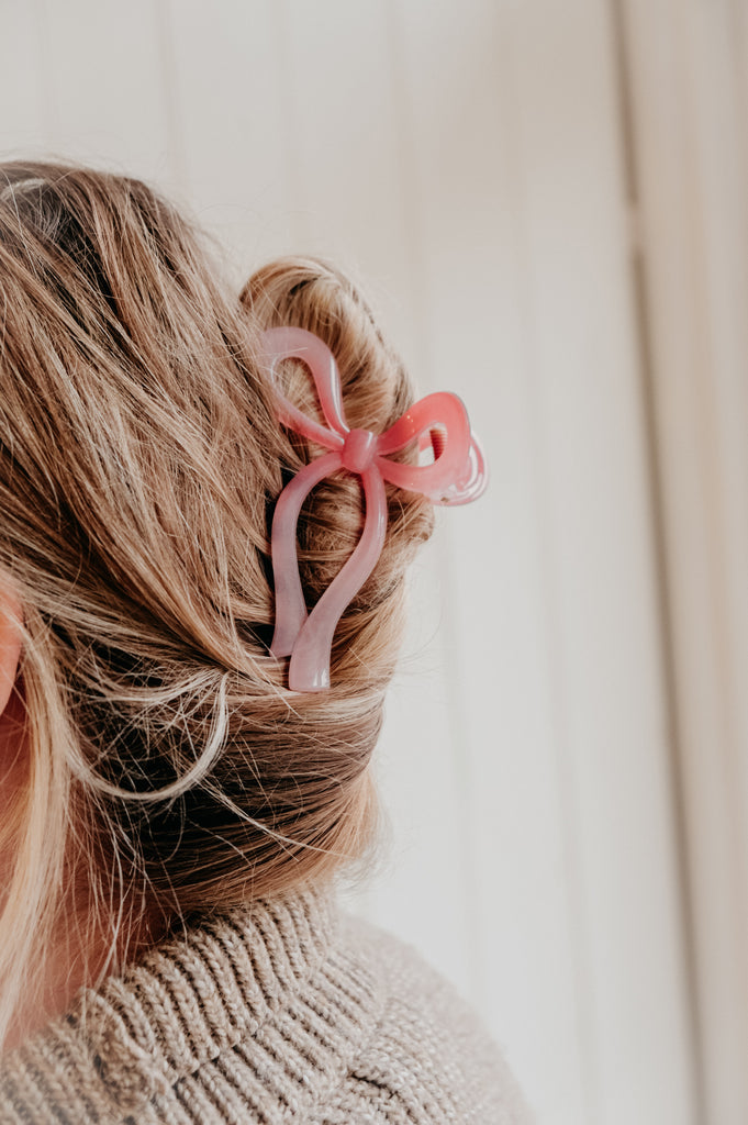 Erin Pink Bow Claw Clip – Ajouter