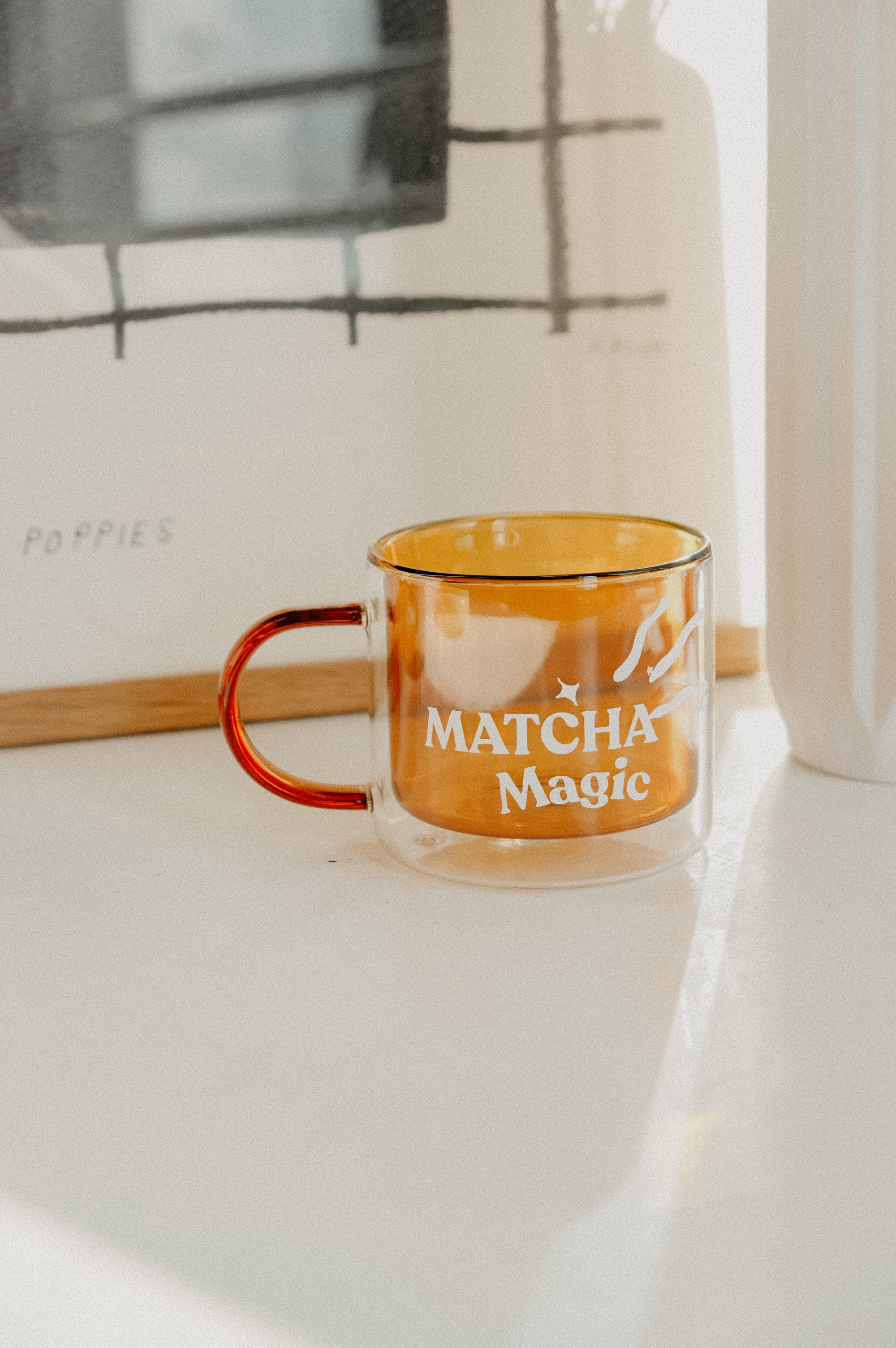 Matcha Magic Double Layered Mug - available in Pink, Clear, Mustard, T ...